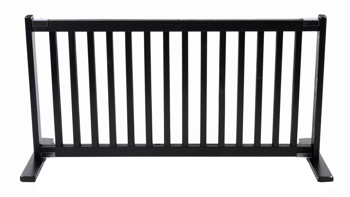 Freestanding Large All Wood Kensington Gate – Black (20″H, 39.25 to 72 ...