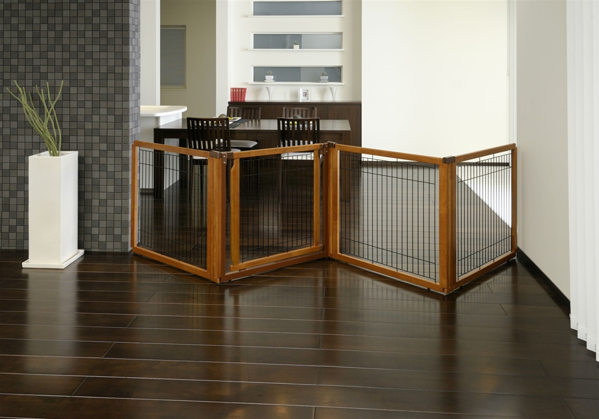 Convertible Elite 4-Panel Gate – Brown (91.7W) – DogFolks