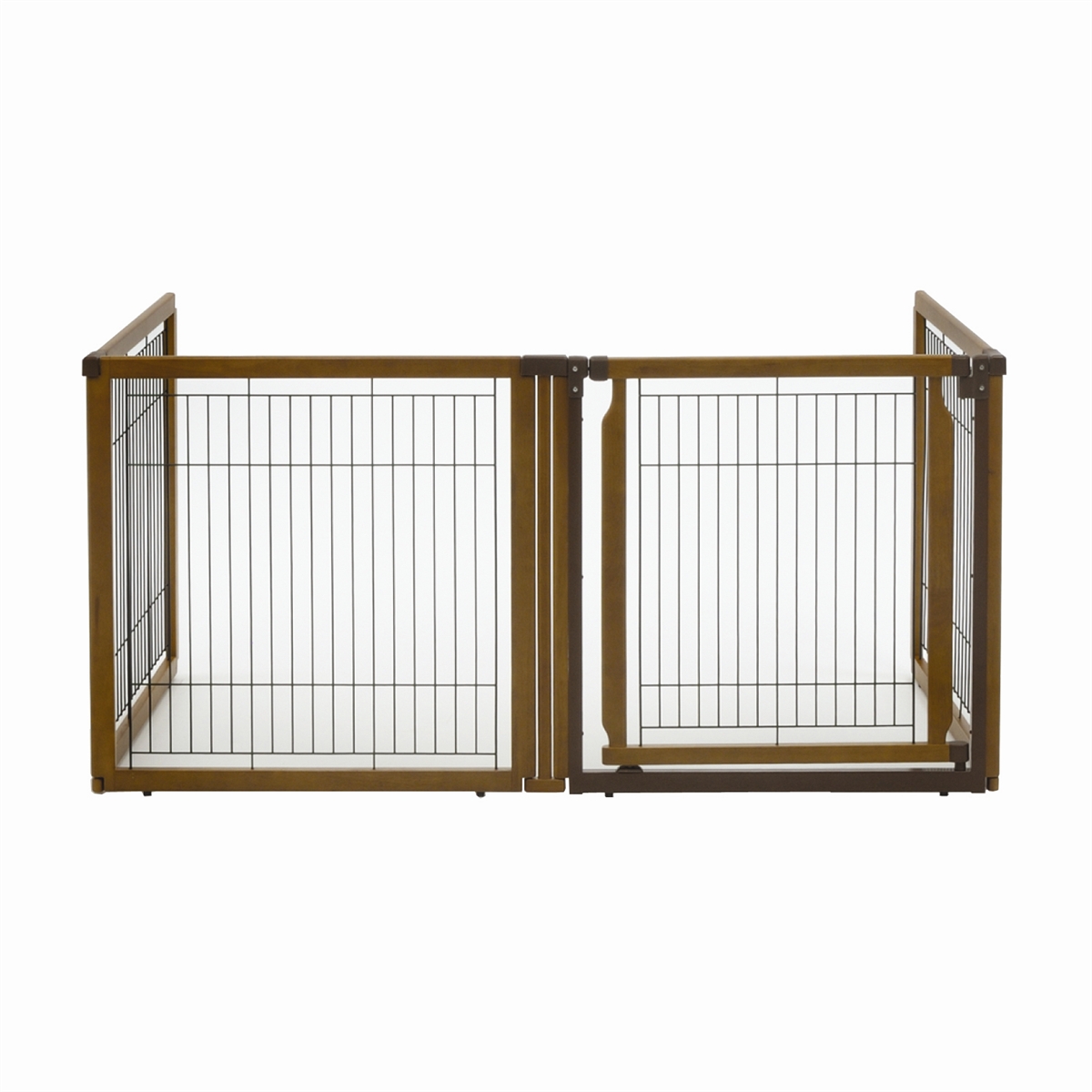 Convertible Elite 4-Panel Gate – Brown (91.7W) – DogFolks